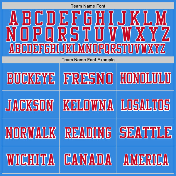 Custom Powder Blue Red-White Mesh Authentic Throwback Football Jersey ...